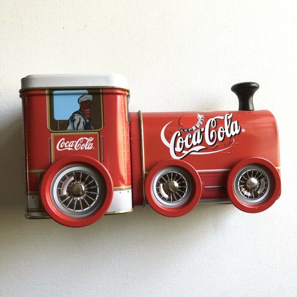Coke | Other | Vintage Cocacola Train Engine Tin The Wheels Roll | Poshmark